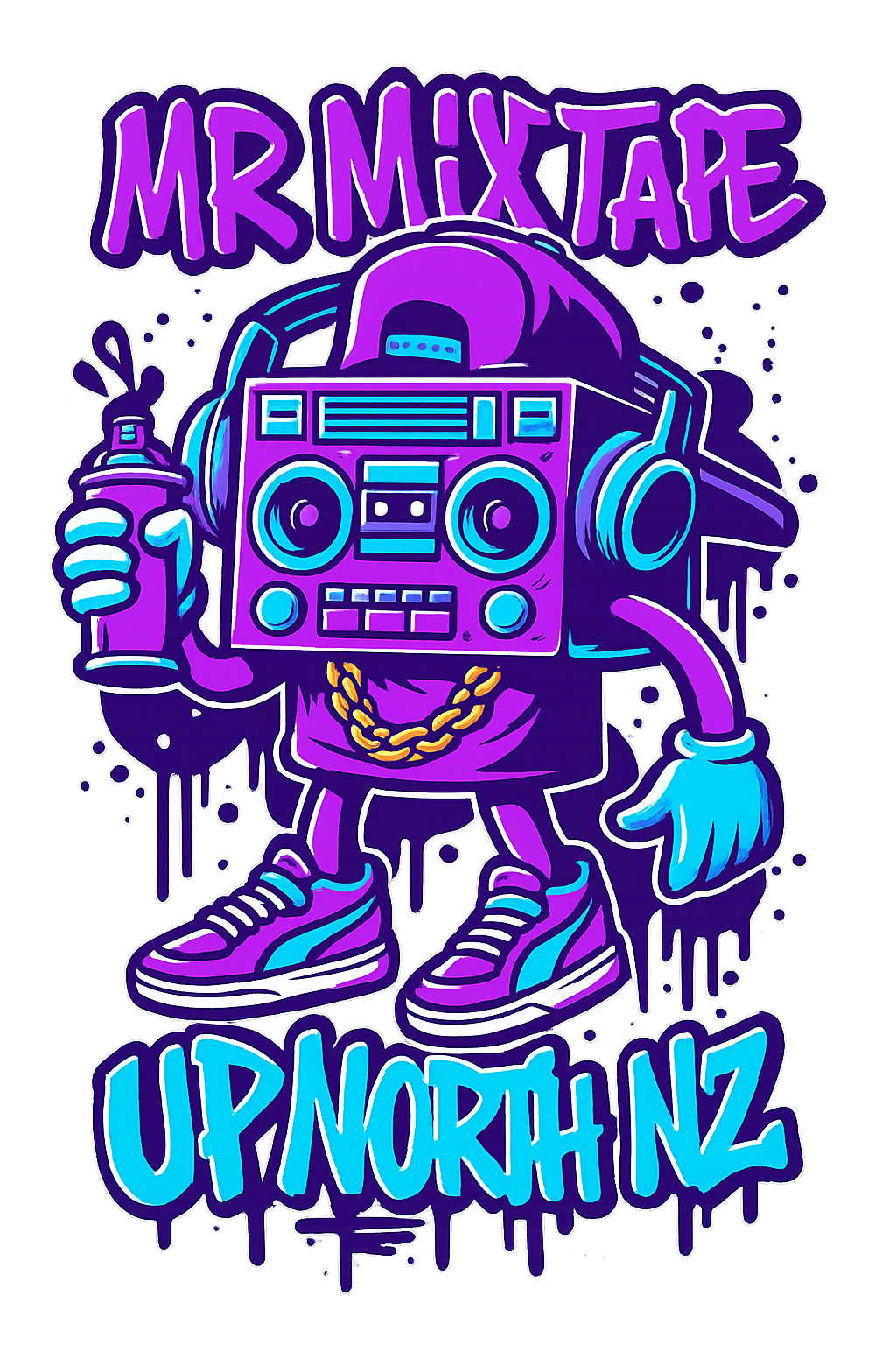 MR MIX TAPE — Up North NZ Apparel – UpNorthNz : Doughboys Print & Design